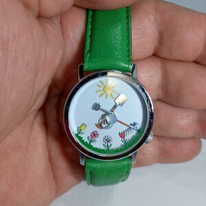 Akteo | Accessories | Rare Story Box Akteo Gardner Watch Green Leather ...